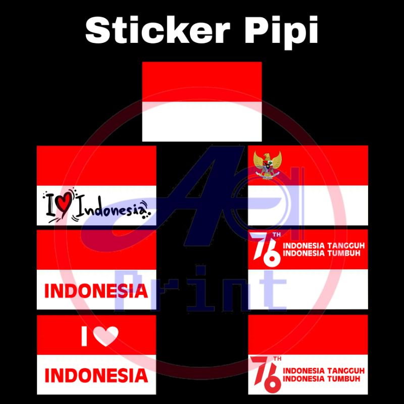 Jual Sticker Pipi Stiker Pipi Merah Putih Murah 2x3 cm | Shopee Indonesia