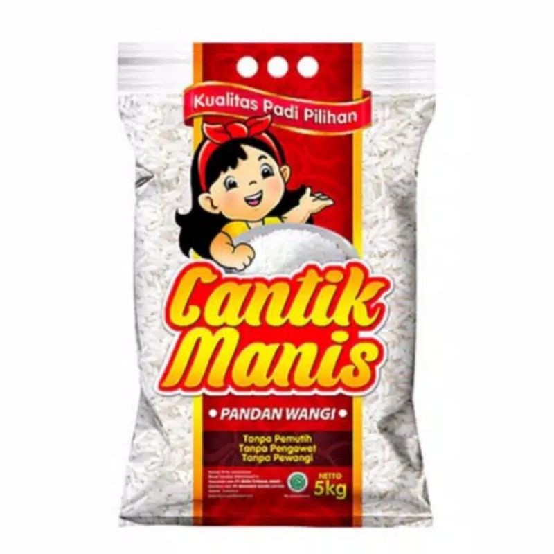 Jual Beras CANTIK MANIS Pandan Wangi Asli Cianjur 5KG | Shopee Indonesia