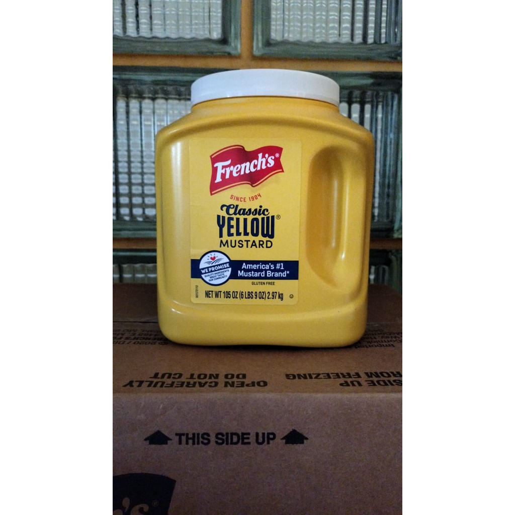 Jual French classic yellow mustard 2.97kg 105oz / yellow mustrad paste ...