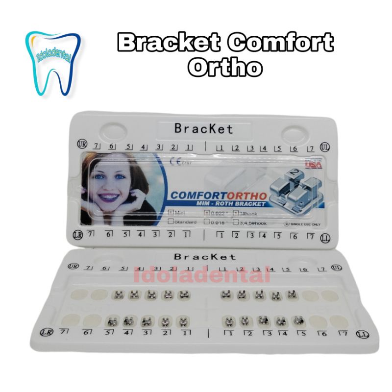 Jual Dental Bracket Gigi Behel Bracket Comfort Mini Roth 022 3Hook ...