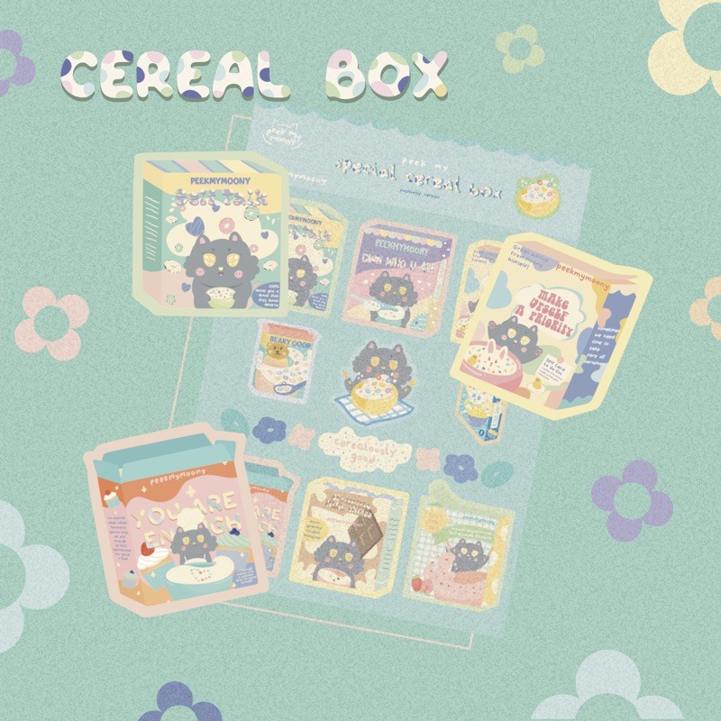 Jual peekmymoony - Cereal Box Sticker Sheet Positivity Ver. (Bahan ...