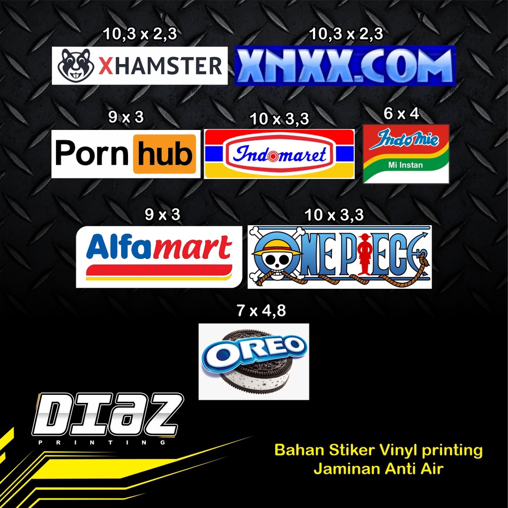 Jual Stiker Motor Indomie Alfamart PornHun Xhamster (bijian atau satuan ...