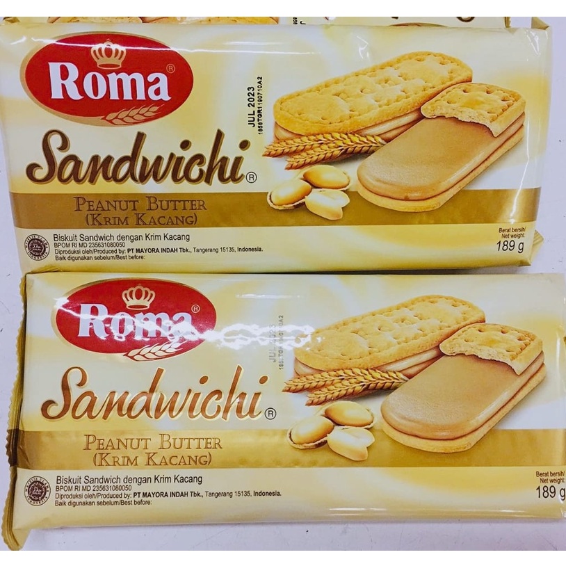 Jual Biskuit Roma Sandwichi Peanut Butter - Sandwich Krim Kacang ...