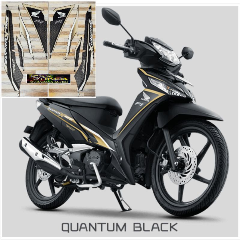Jual striping original Honda Supra X 125 luxury fi hitam gold tahun ...