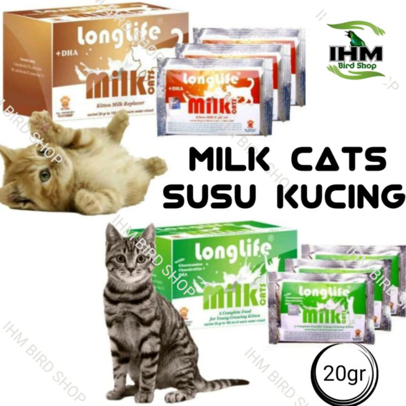 Jual Susu Kucing Longlife Sachet 20gr Cat Baby Milk Replacer & Growing Cat Kitten Longlife ...
