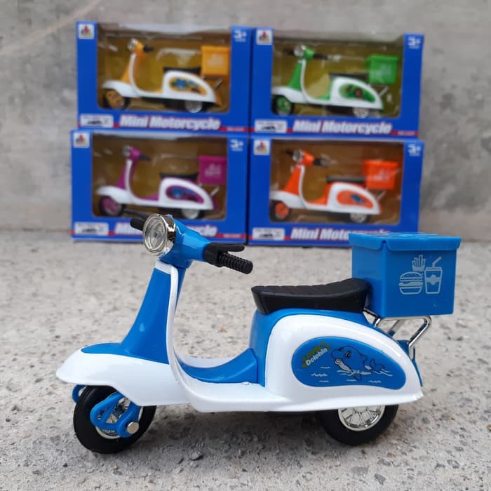 Jual DIECAST MOTOR VESPA CLASSIC - MINIATUR KLASIK SCOOTER DIE CAST ...