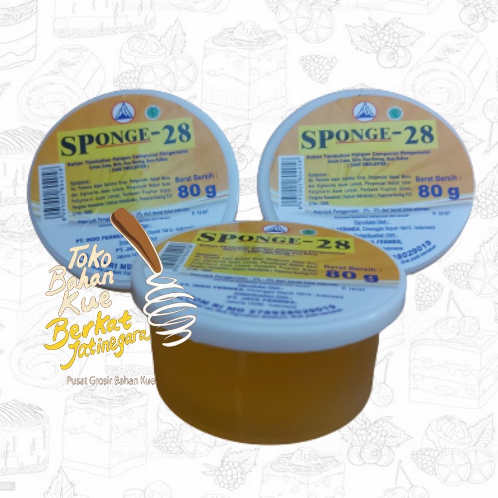 Jual SPONGE 28 KEMASAN 80 GR / CAKE EMULSIFIER / PENGEMBANG KUE / SP 28 ...