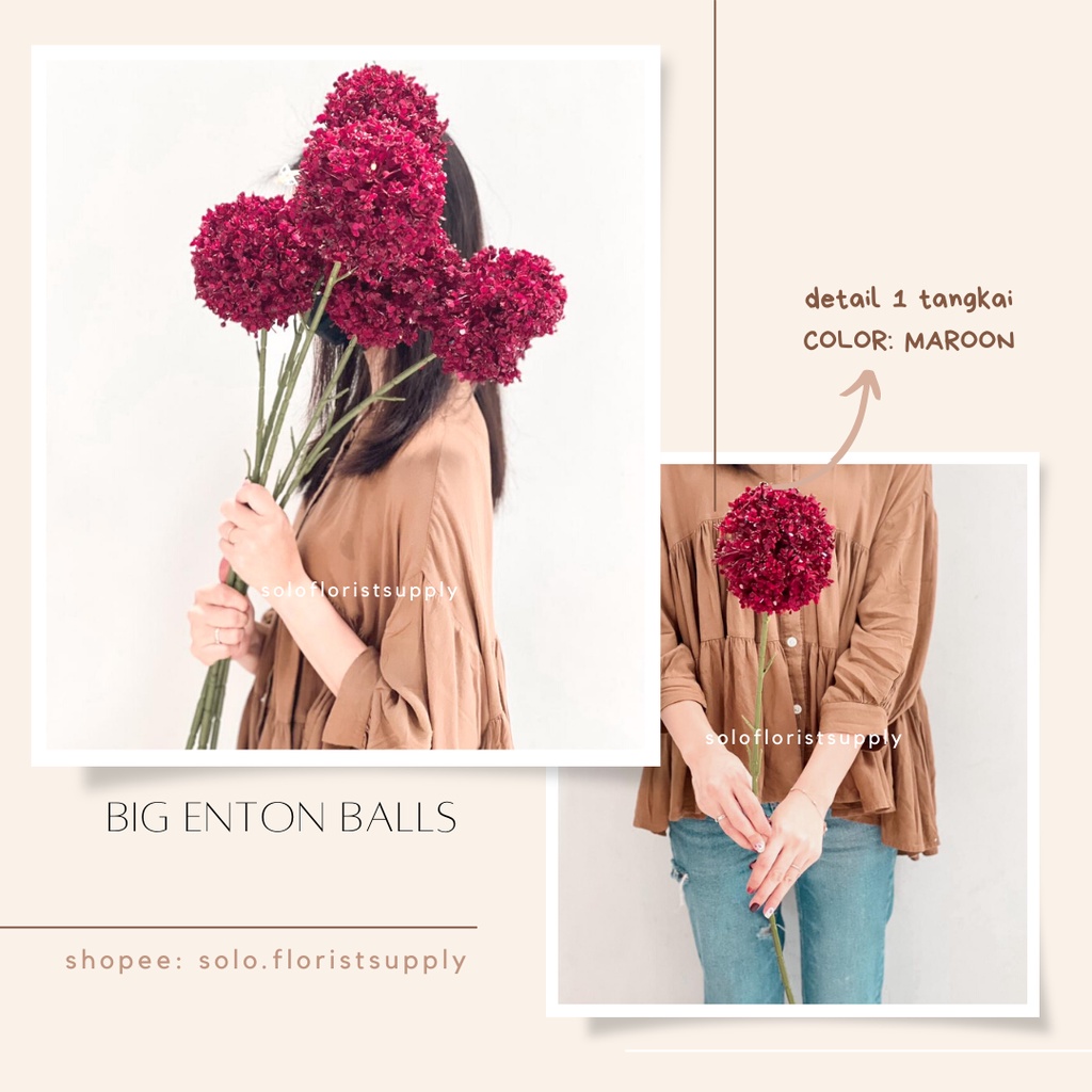Jual BIG ENTON BALLS artificial hydrangea bunga hidrangea Hortensia ...