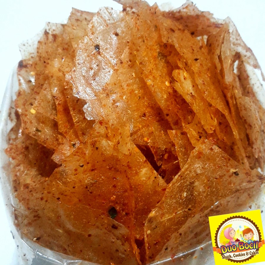 Jual 500 Gram - Keripik Kaca Gurih Extra Pedas Kripca - Duo Bocil Snack ...
