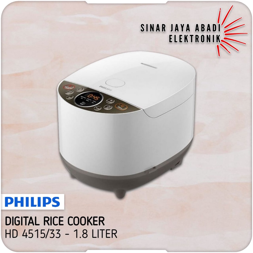 Jual Philips Hd4515 30 Fuzzy Logic Digital Rice Cooker [1 8 L] Grey