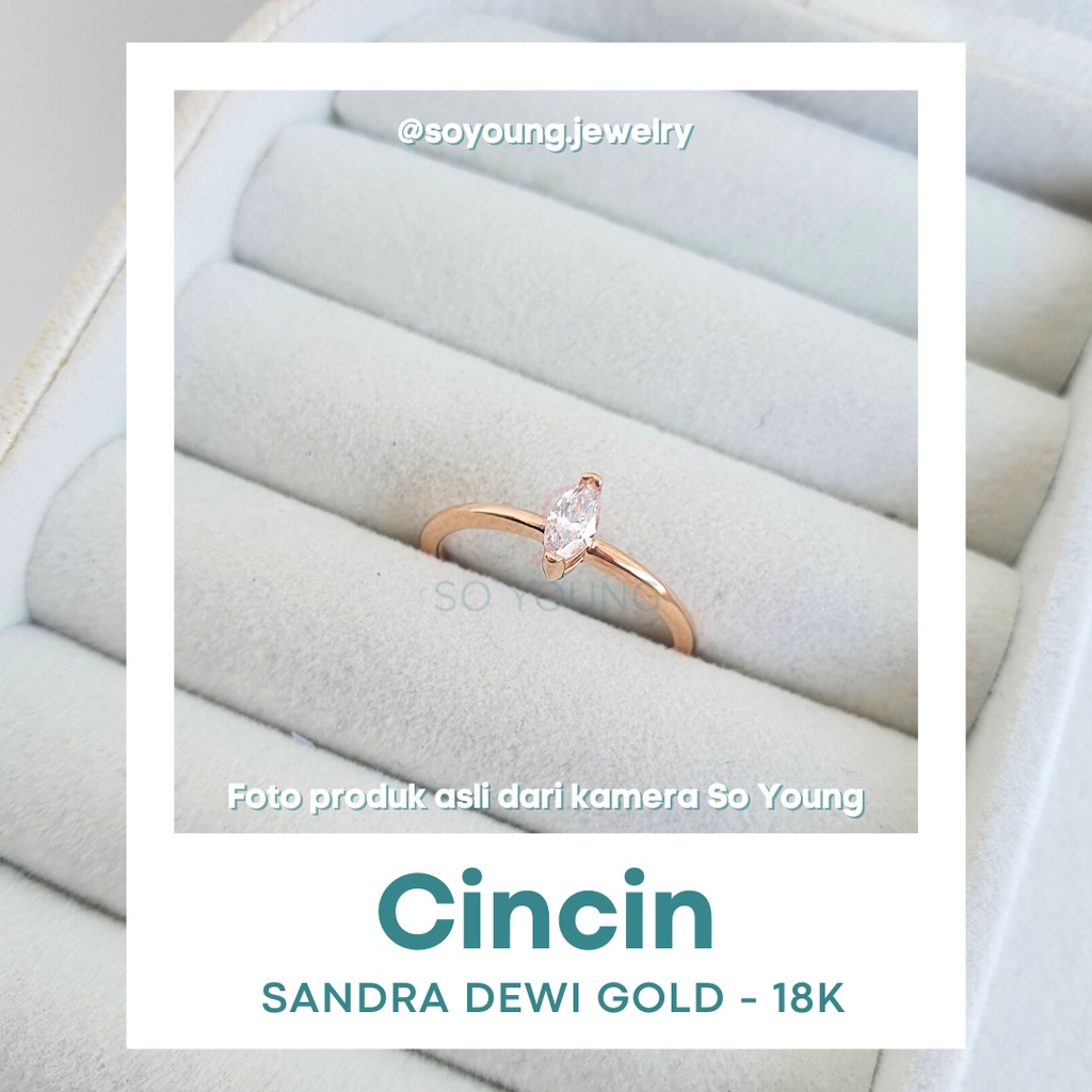 Jual Cincin Sandra Dewi Gold Europe Collection Beatrix Series RI200211 Kadar 18K | Shopee Indonesia