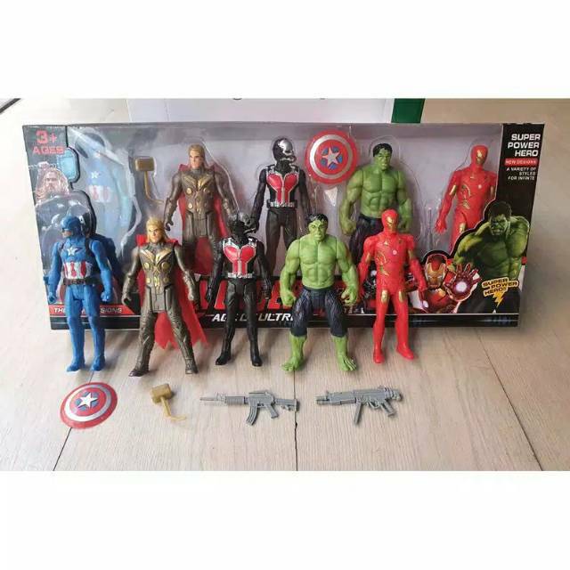 Jual Mainan figur superhero avengers isi 5 hero | Shopee Indonesia