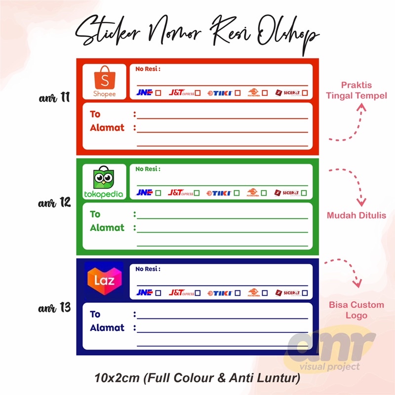 Jual STIKER LABEL RESI - STIKER LABEL RESI PENGIRIMAN CUSCOM desain ...