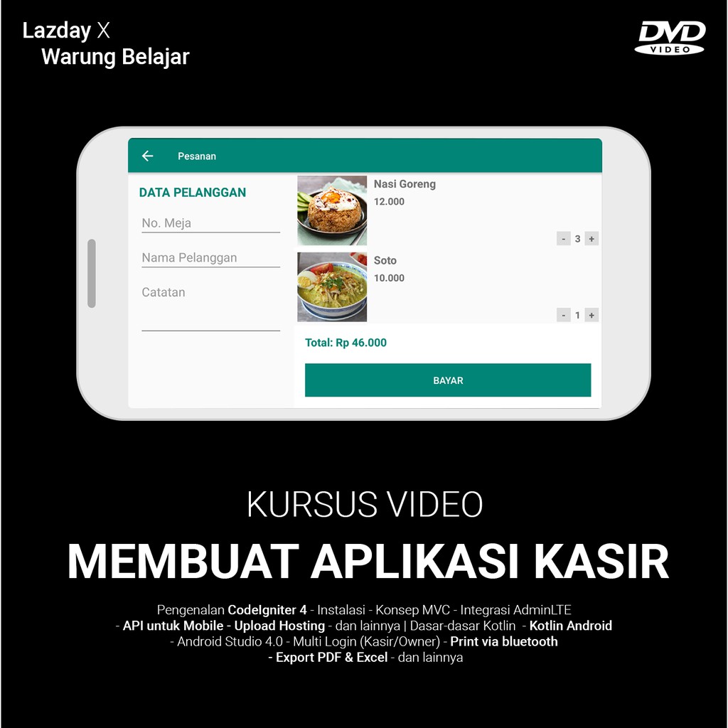 Jual Membuat Aplikasi Kasir: Video Kursus Pemrograman Web dan Android | Shopee Indonesia