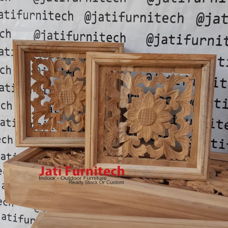 Jual Loster Kayu Jati // Fentilasi Rumah // 30x30 | Shopee Indonesia
