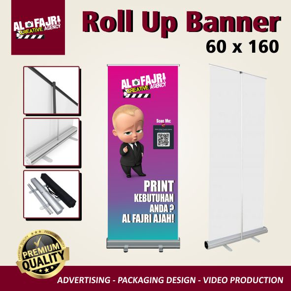 Jual Cetak Roll Up Banner | Standing Banner | Spanduk Murah 60 x 160 CM | Shopee Indonesia