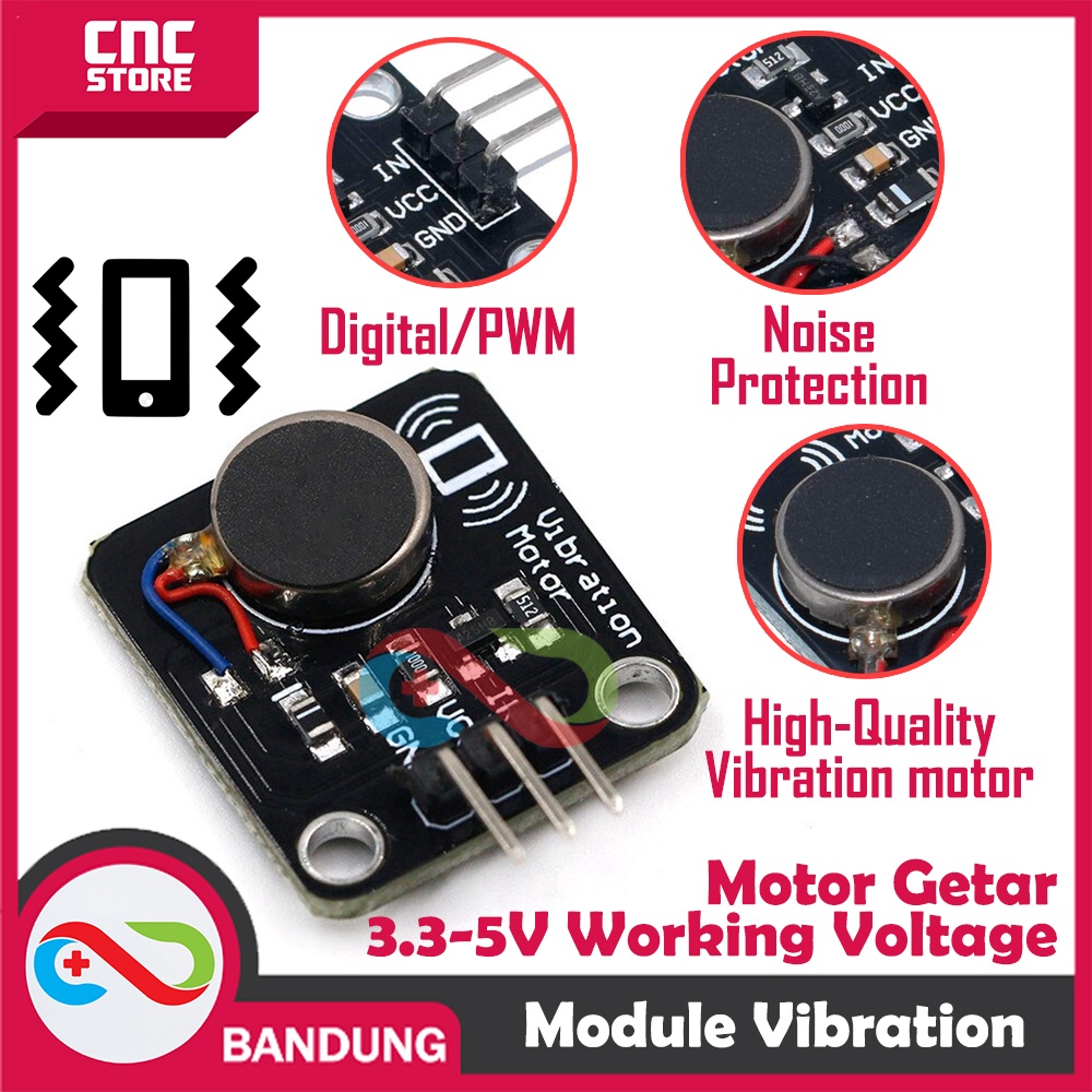 Jual MODULE VIBRATION MOTOR GETAR DC 3V-5V INDIKATOR GETAR GETARAN ...
