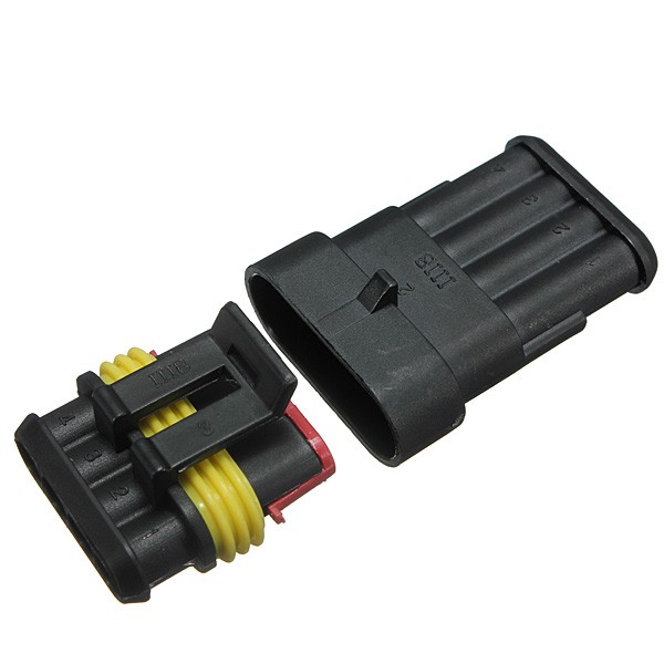 Jual socket 4 Pin Waterproof/anti air mobil motor strum ikan/soket ...