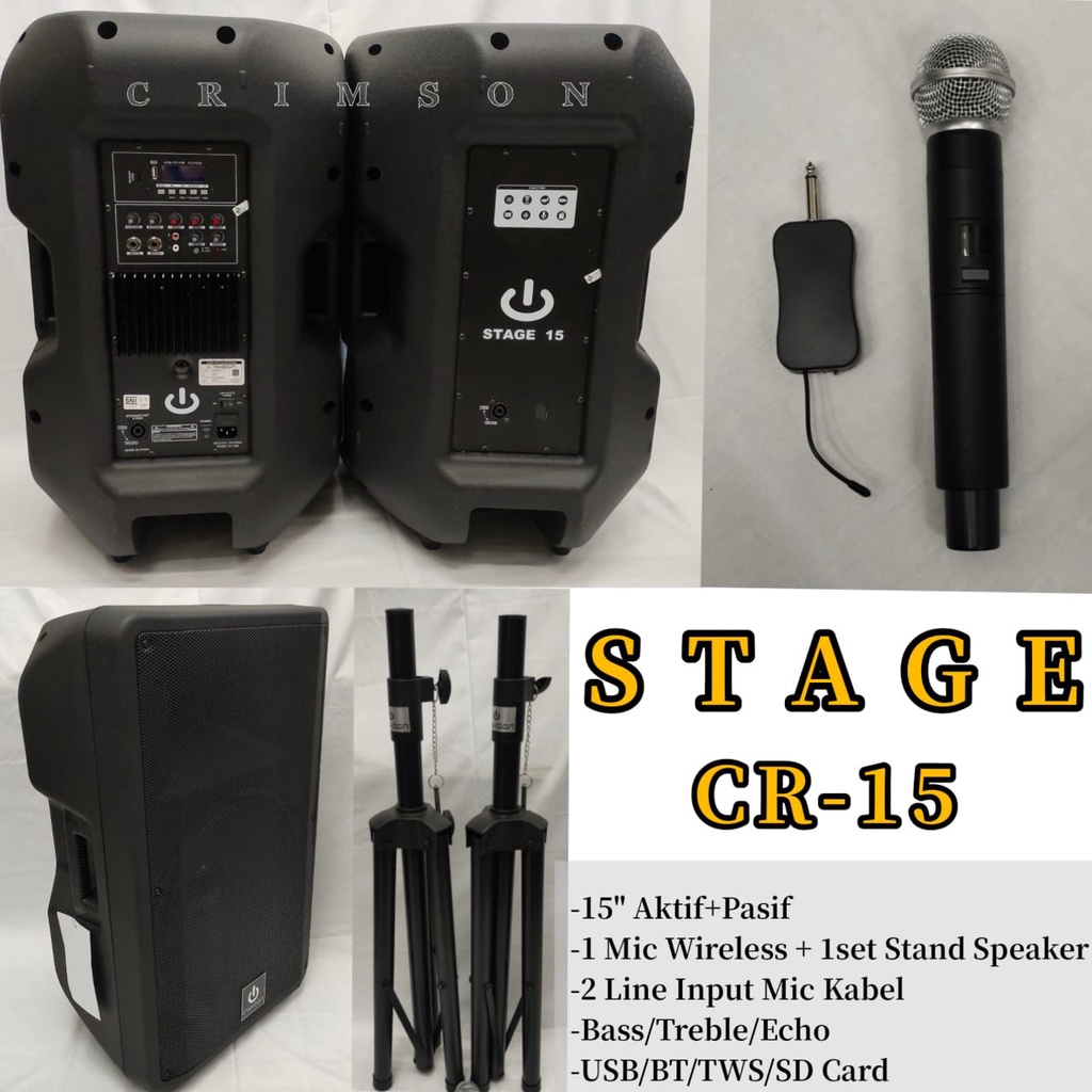 Jual SPEAKER AKTIF PASIF CRIMSON STAGE15 STAGE 15 STAGE CR15 ORIGINAL | Shopee Indonesia