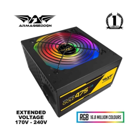 Jual Power Supply Armaggeddon Voltron Gold 475 watt RGB New - Psu | Shopee Indonesia