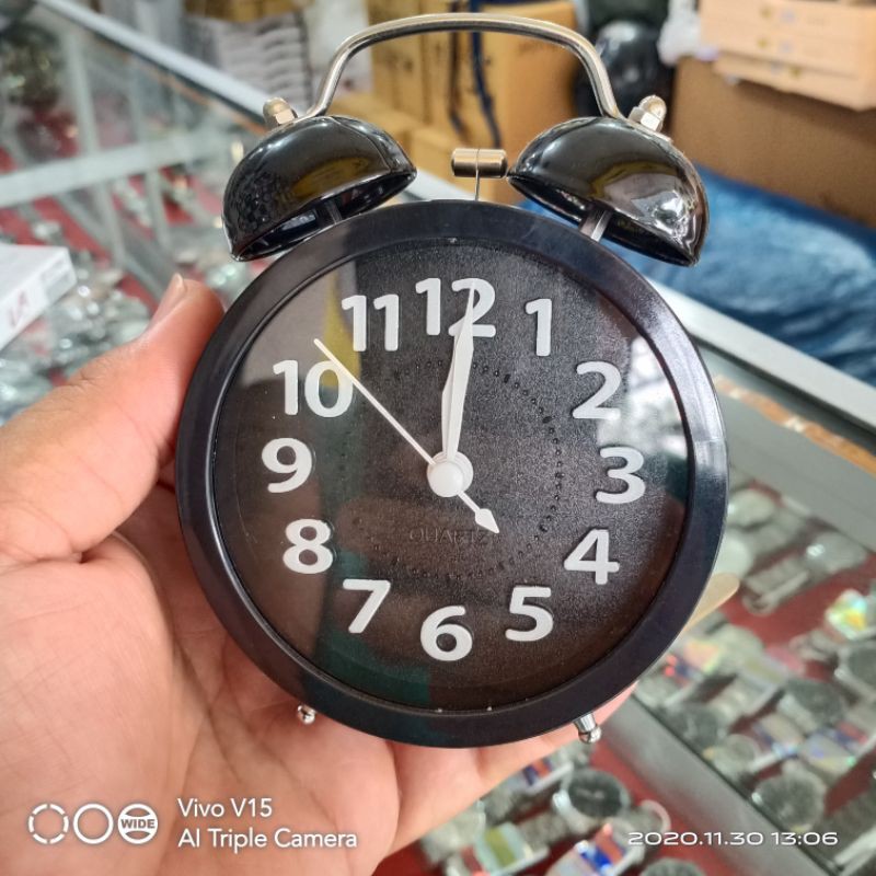 Jual Jam WRKER Merk Kikai Bunyi Kring Besi Lonceng Mesin Quartz Ukuran ...