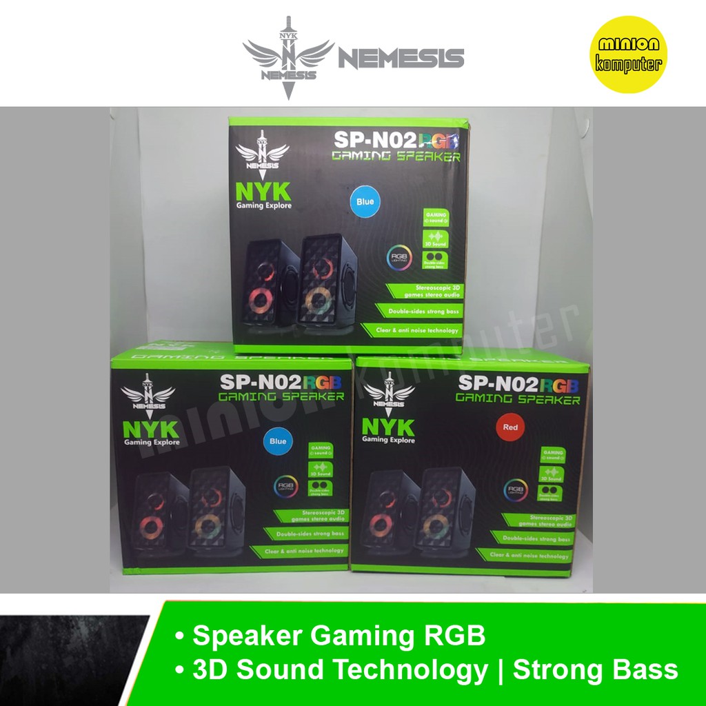 Jual NYK SP-N02 RGB 3D Sound Gaming Speaker | Shopee Indonesia