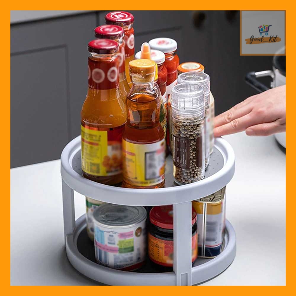Jual Rak Botol Putar Tempat Bumbu Dapur Rapi Kitchen Model Putar Rak ...