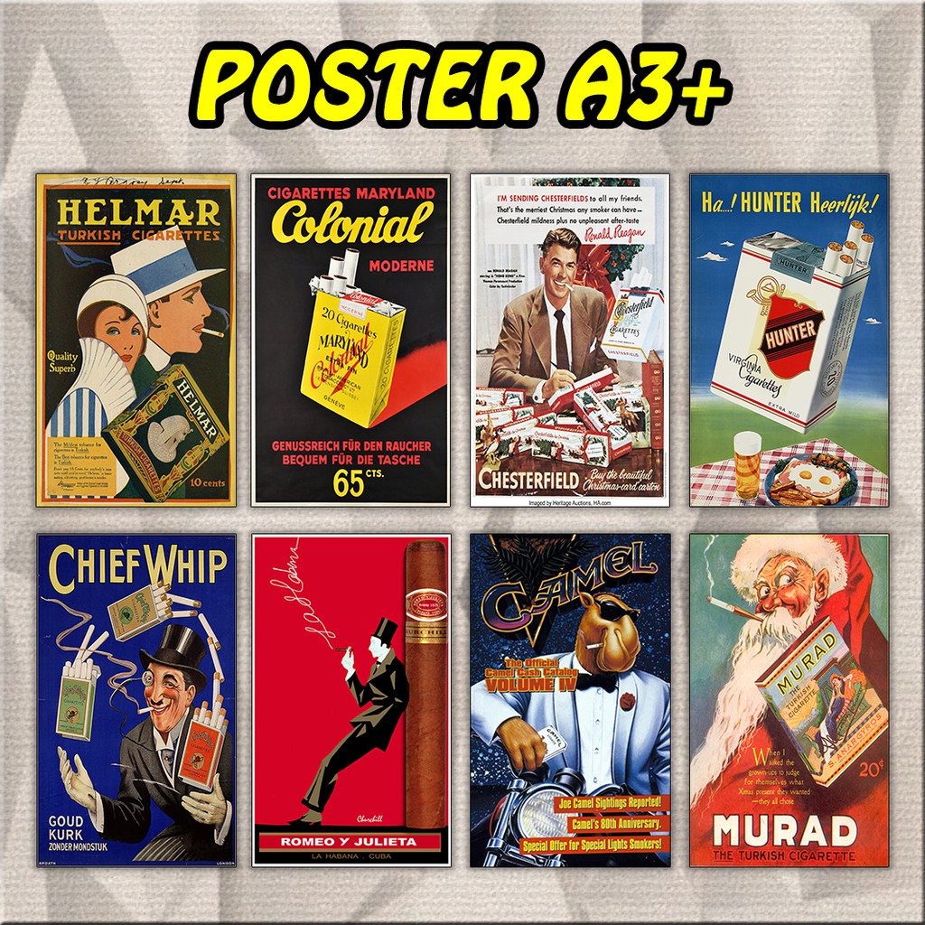 Jual POSTER ROKOK / CIGAR VINTAGE EDITION | Shopee Indonesia