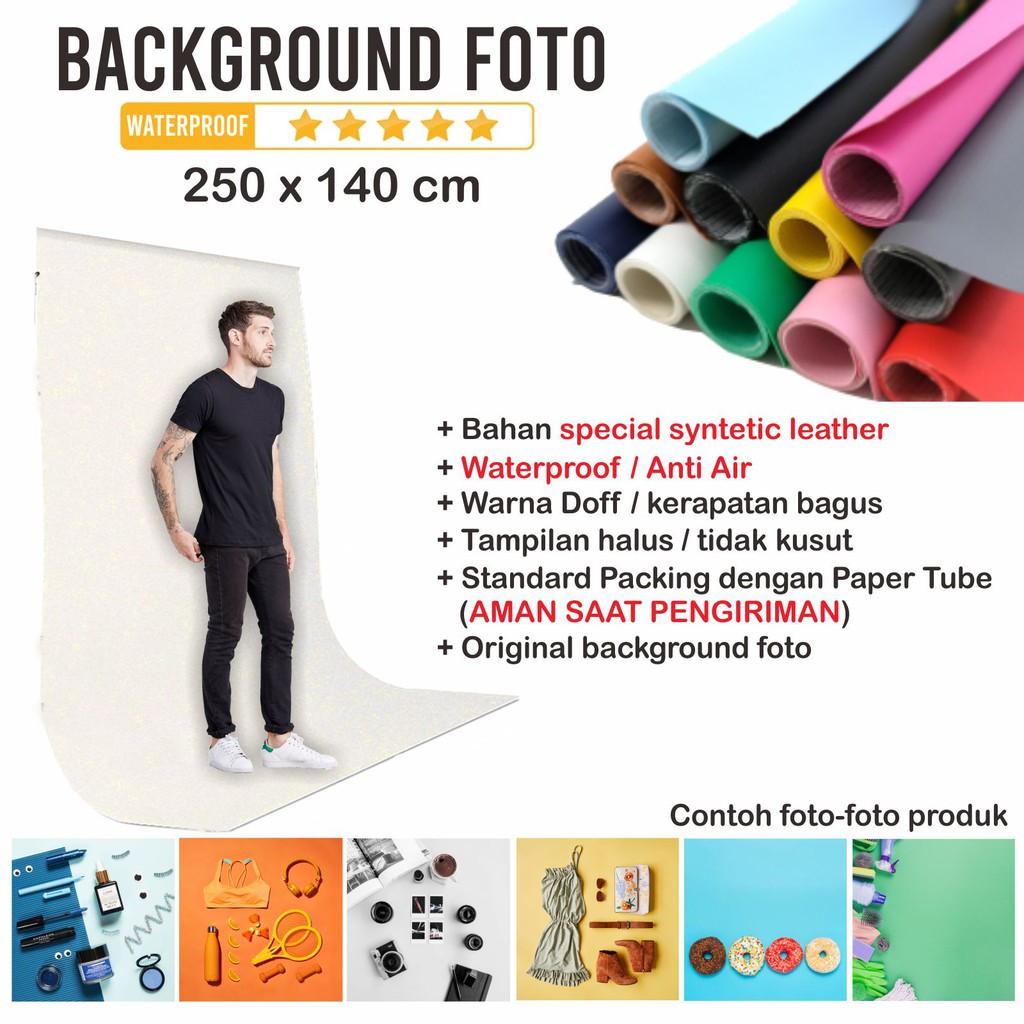 Jual Background Foto Waterproof ukuran 250x140cm / Green Screen ...