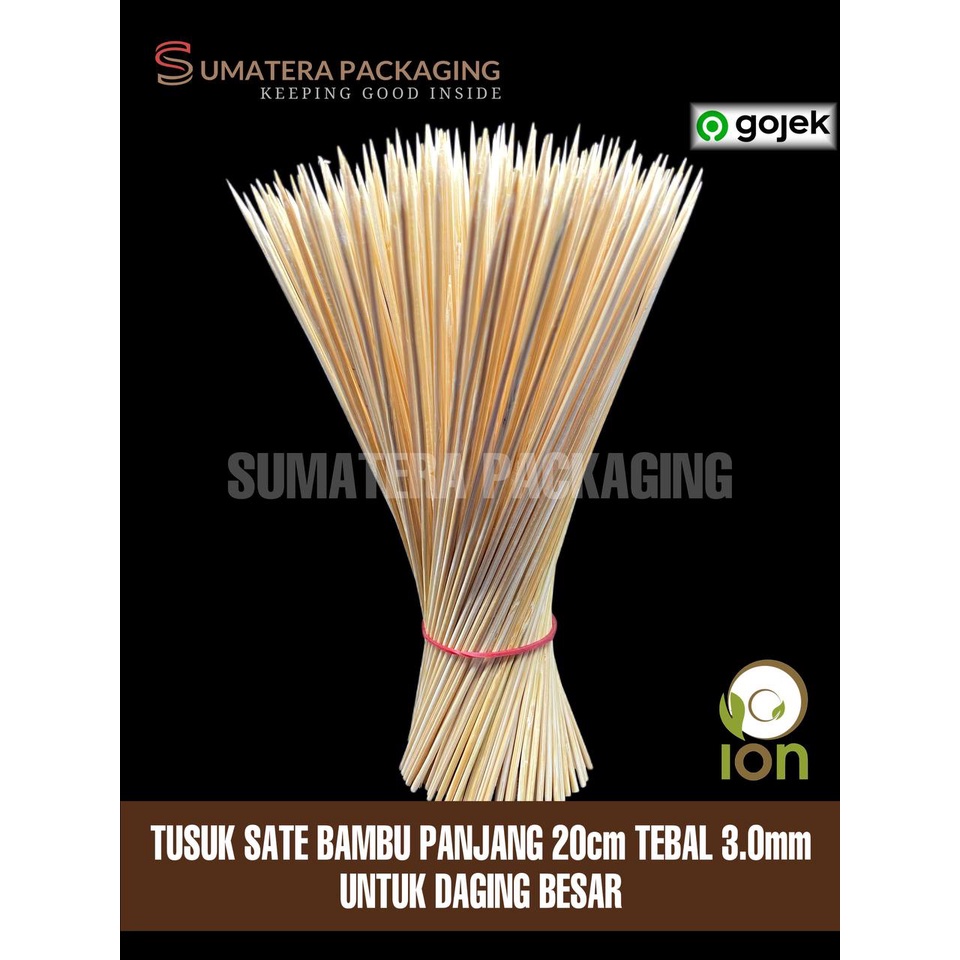 Jual Tusuk Sate Bambu ION 3.0mm Daging besar kambing lembu Medan Grosir ...