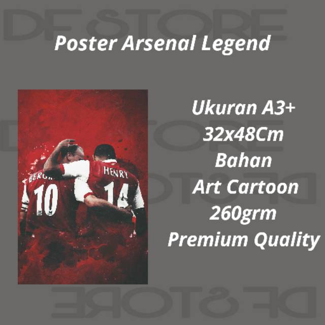 Jual Poster Arsenal Legend Henry art cartoon | Shopee Indonesia