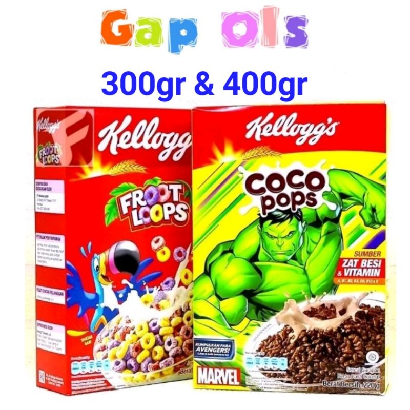 Jual kelloggs Coco pops 400gr kelloggs froot loops 300gr corns flakes ...