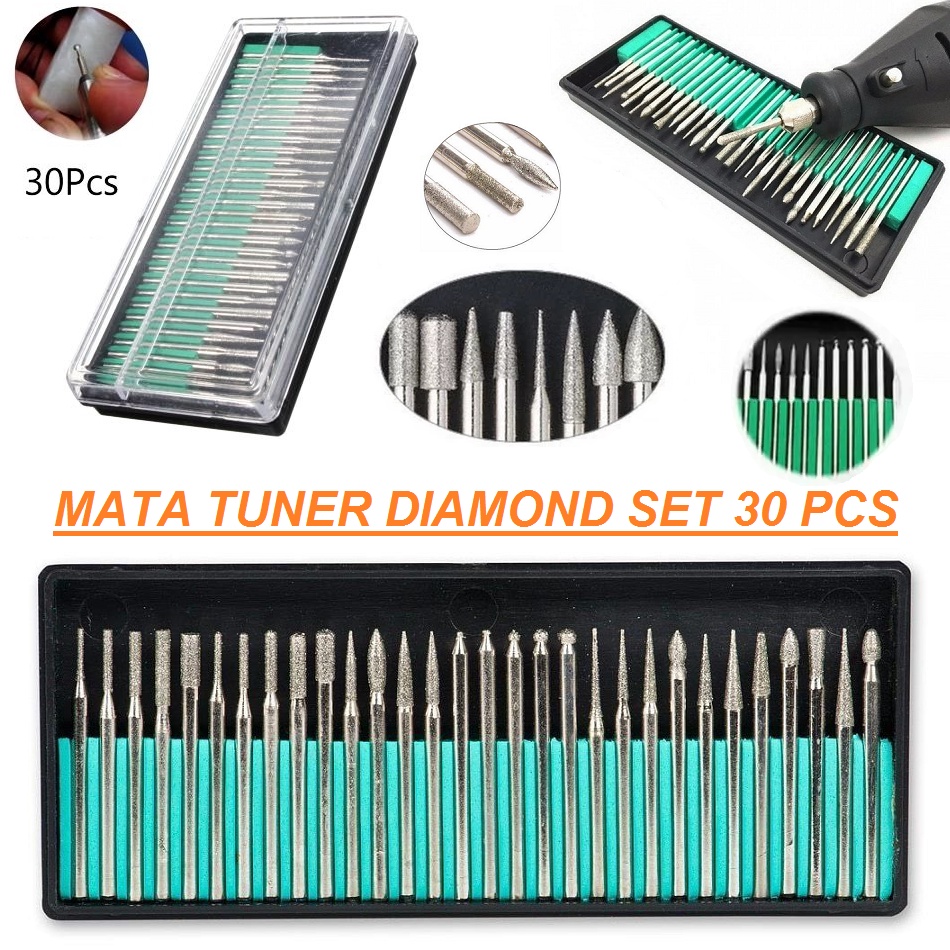 Jual mata tuner set 30 pcs mata bor ukir grafir mata bor mini grinder ...