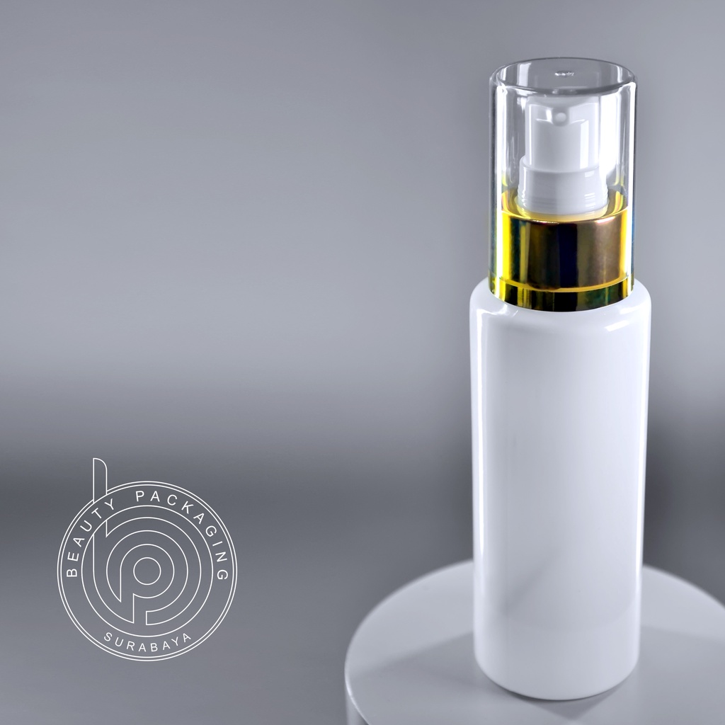 Jual Botol Plastik PET 100ml RF Putih Tutup Pump Treatment Full Cap Neck | Shopee Indonesia