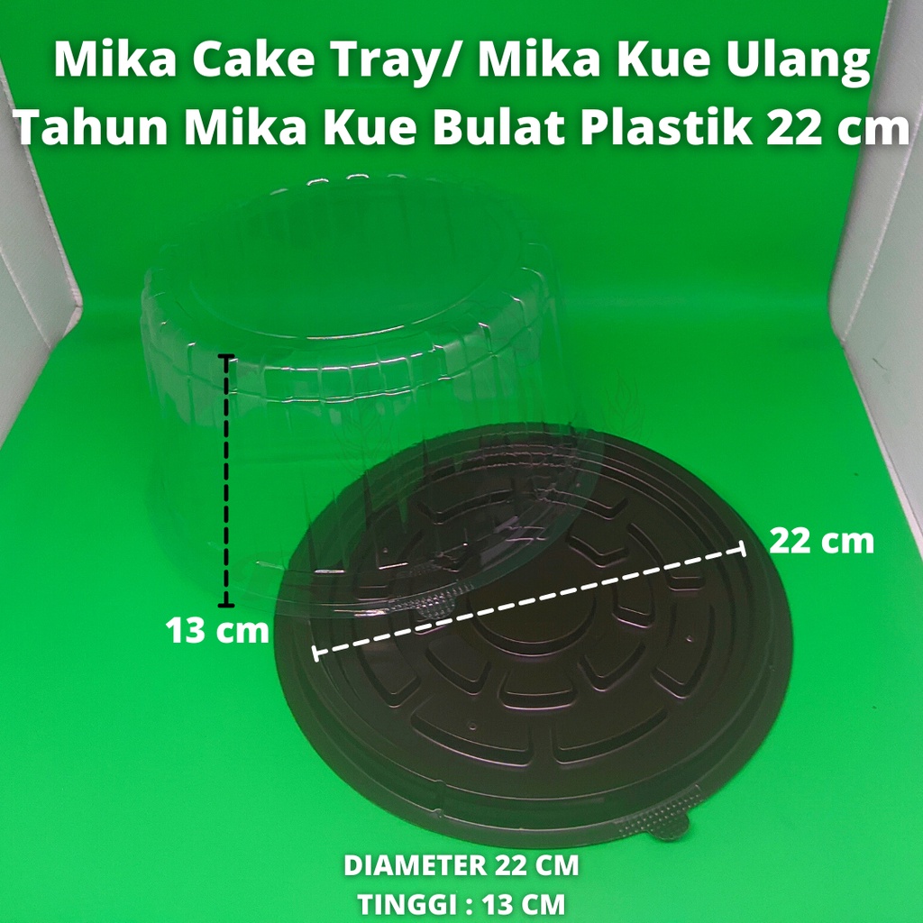 Jual Mika Tumpeng Plastik 22cm/ Mika Kue Ulang Tahun /Mika Cake Tray ...