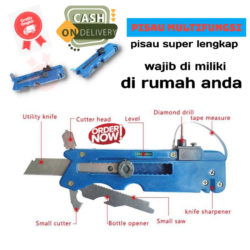 Jual pisau pemotong kaca multifungsi tile keramik kayu dan meteran ...