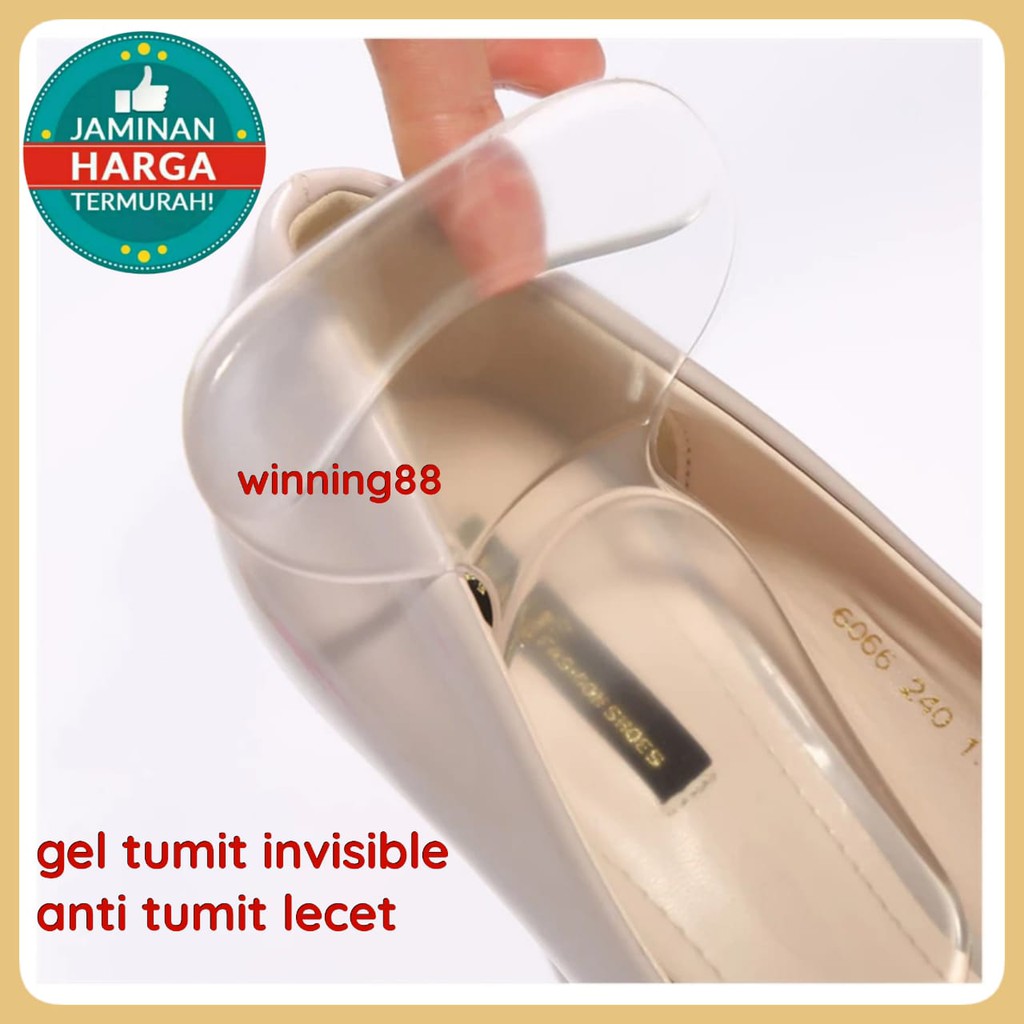 Jual PREMIUM QUALITY SEPASANG INSOLE GEL TUMIT BAHAN GEL SILICON LENTUR ...