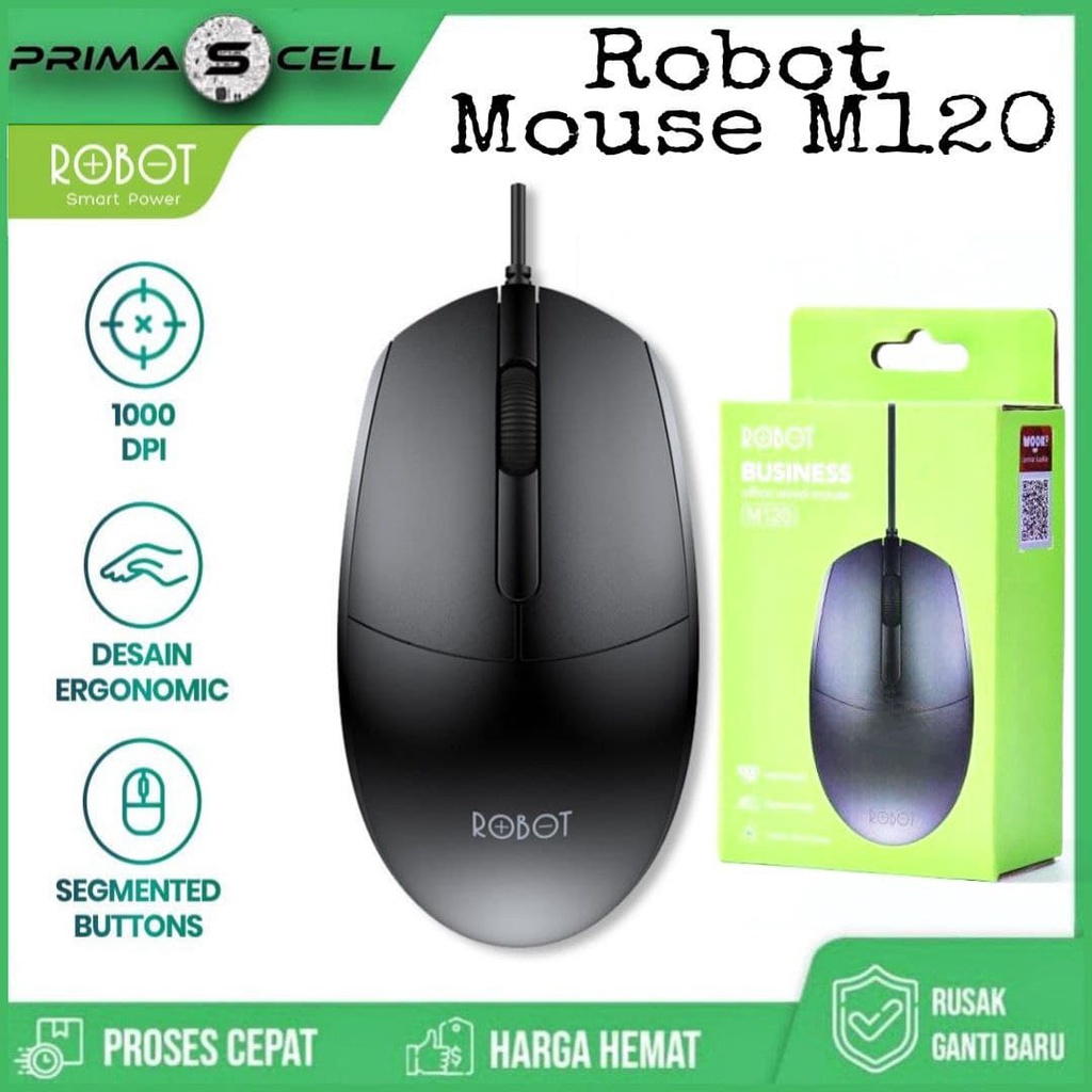 Jual Mouse ROBOT M102 Wired Optical Original | Shopee Indonesia