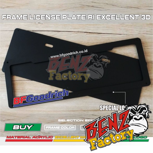 Jual FRAME PLAT CUSTOME STANDARD RI 3D BF GOODRICH | Shopee Indonesia