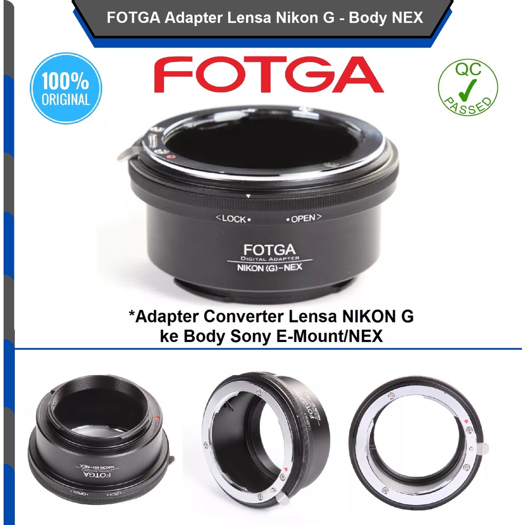 Jual FOTGA Adapter Lensa NIKON G/F/AI/AIS ke Body SONY E-Mount NEX Lens ...