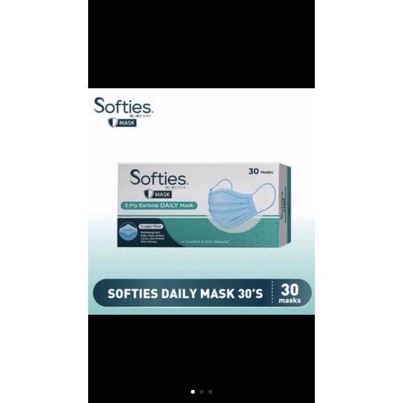 Jual SOFTIES Daily Mask 3ply (isi 30 pcs) | Shopee Indonesia