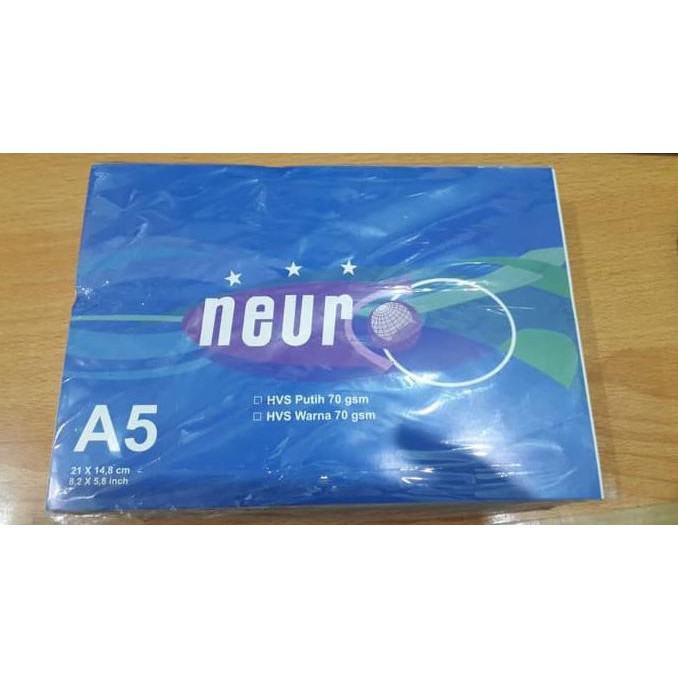 Jual Kertas A5 Hvs Putih 70Gr Neuro ( A4 / 2 ) Perpack | Shopee Indonesia