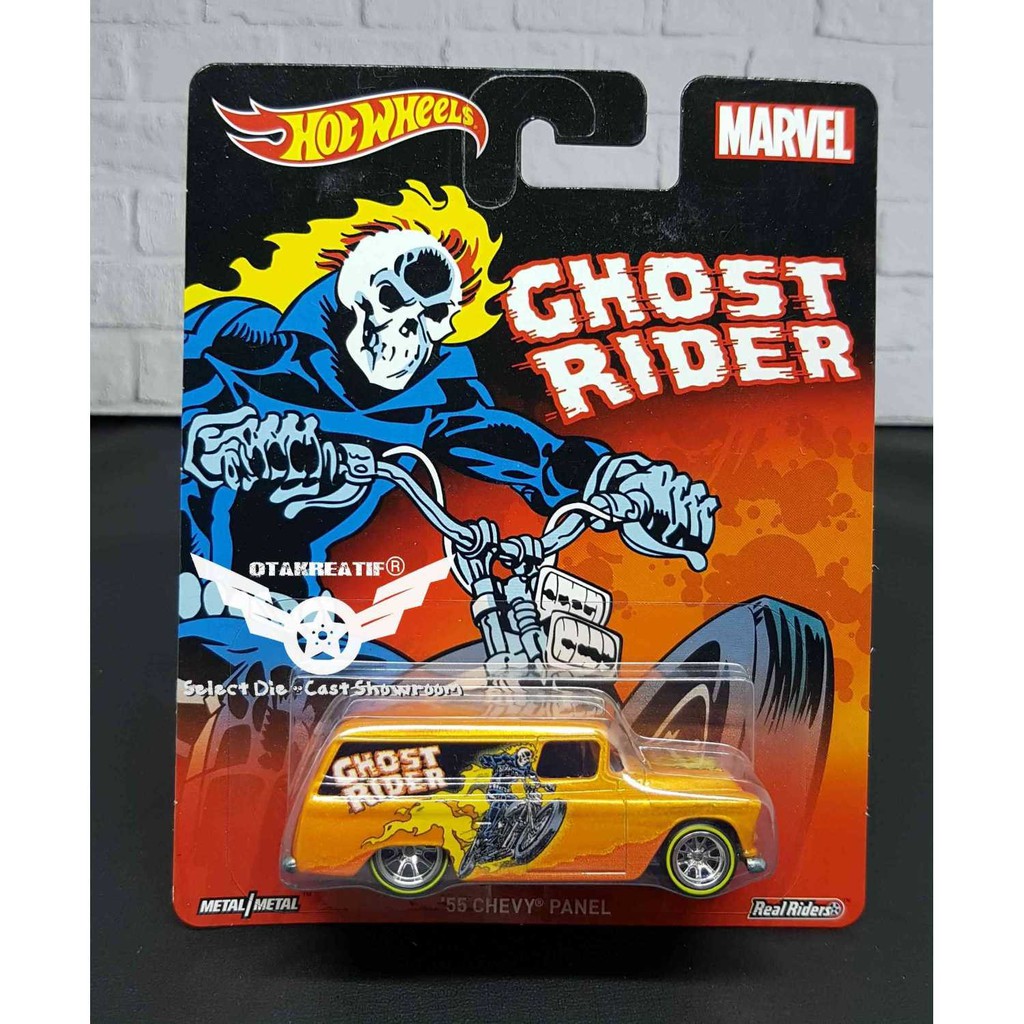 Jual Hot Wheels Marvel Ghost Rider 55 Chevy Panel Orange | Shopee Indonesia