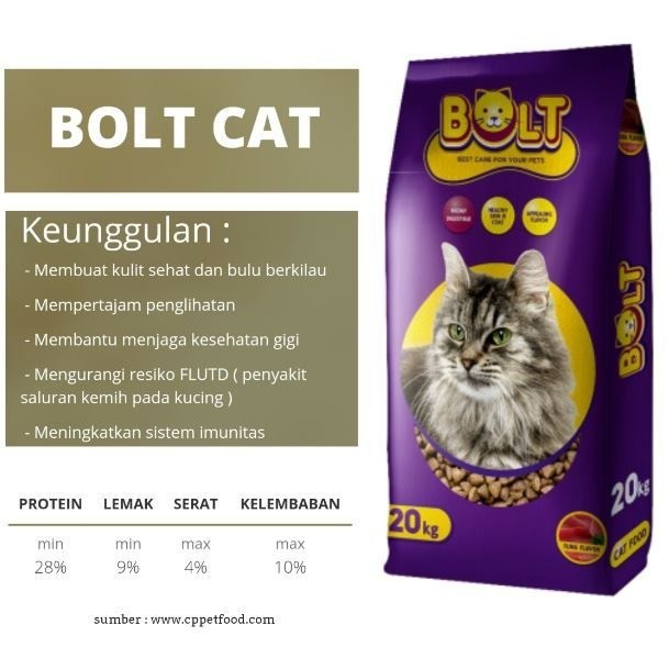 Jual Bolt 20kg / Makanan Kucing Bolt Karung | Shopee Indonesia