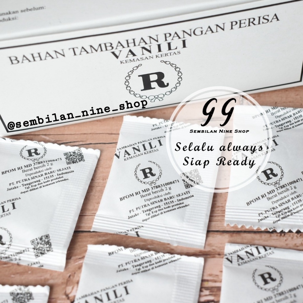 Jual VANILI POWDER R Sachet 2 Gram Perisa Vanila Vanilla Bubuk Vanilli ...