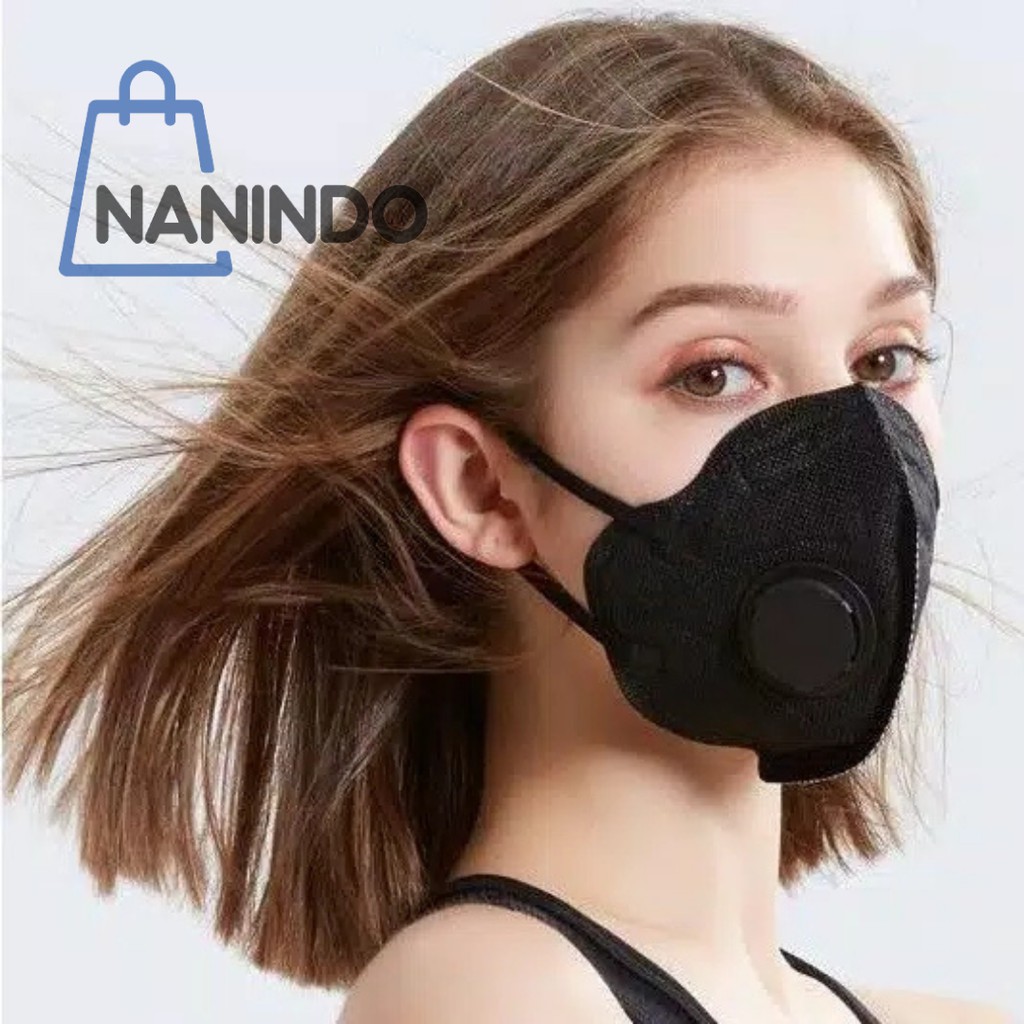 Jual Masker KN95 Disposable Respirator Face Mask filter katup udara ...