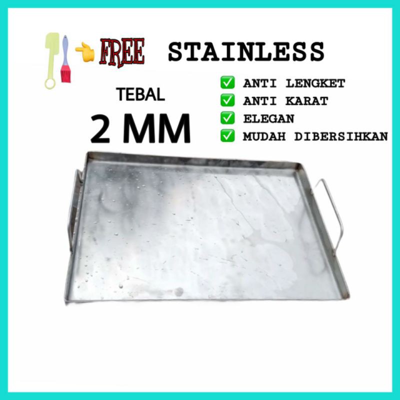 Jual WAJAN ROTI BAKAR STAINLESS / WAJAN KEBAB / WAJAN SOSIS / WAJAN ...