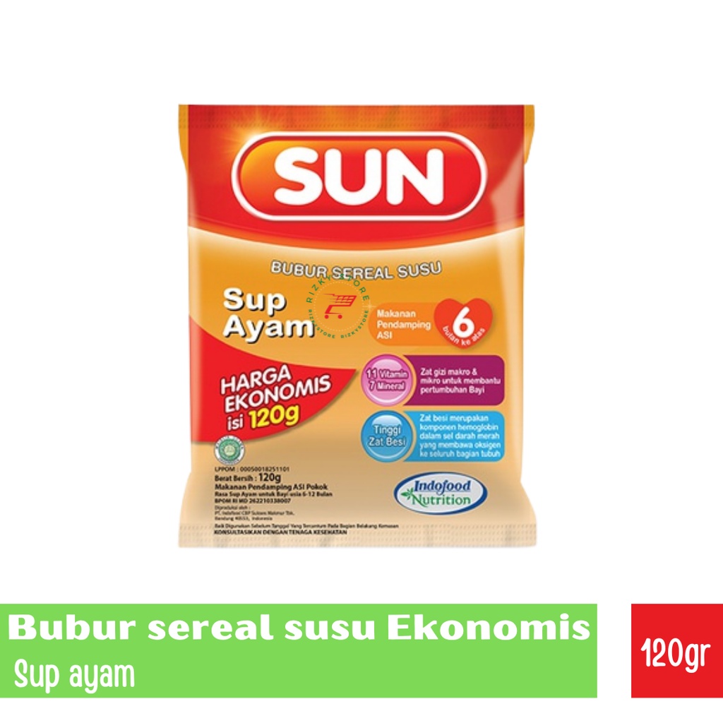 Jual SUN Bubur Susu Sereal Kotak Dan Sachet 120 Gram/7 varian | Shopee ...