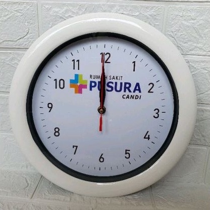 Jual jam dinding custom 30cm souvenir logo perusahaan ultah pernikahan ...