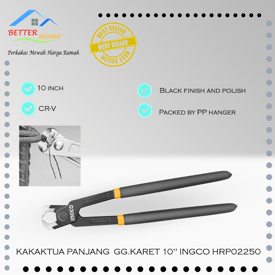 Jual Tang Kakaktua kakatua Rabbit Plier 10" INGCO HRP02250 flex ...